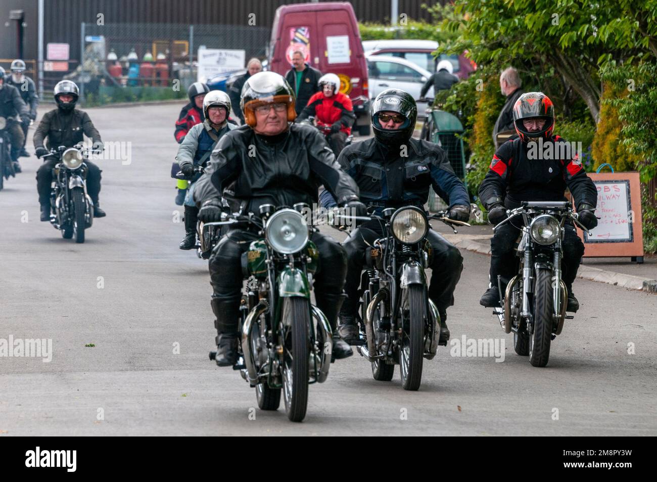 Vintage motorcycle club meet hi-res stock photography and images - Alamy