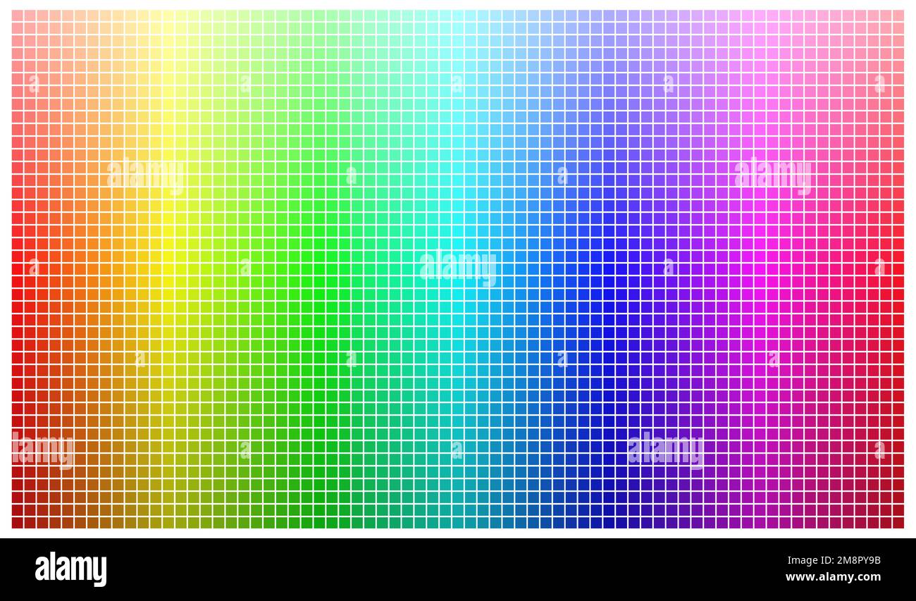 Rainbow Color Palette with Every Hue Stock Vector Image & Art - Alamy
