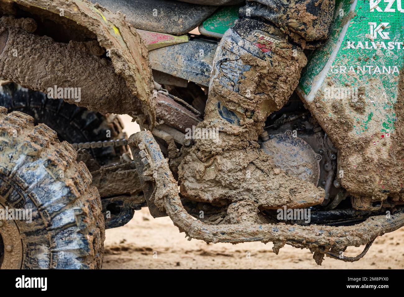 Damman, Saudi Arabia. 15th Jan, 2023. Mud details on the quad during ...