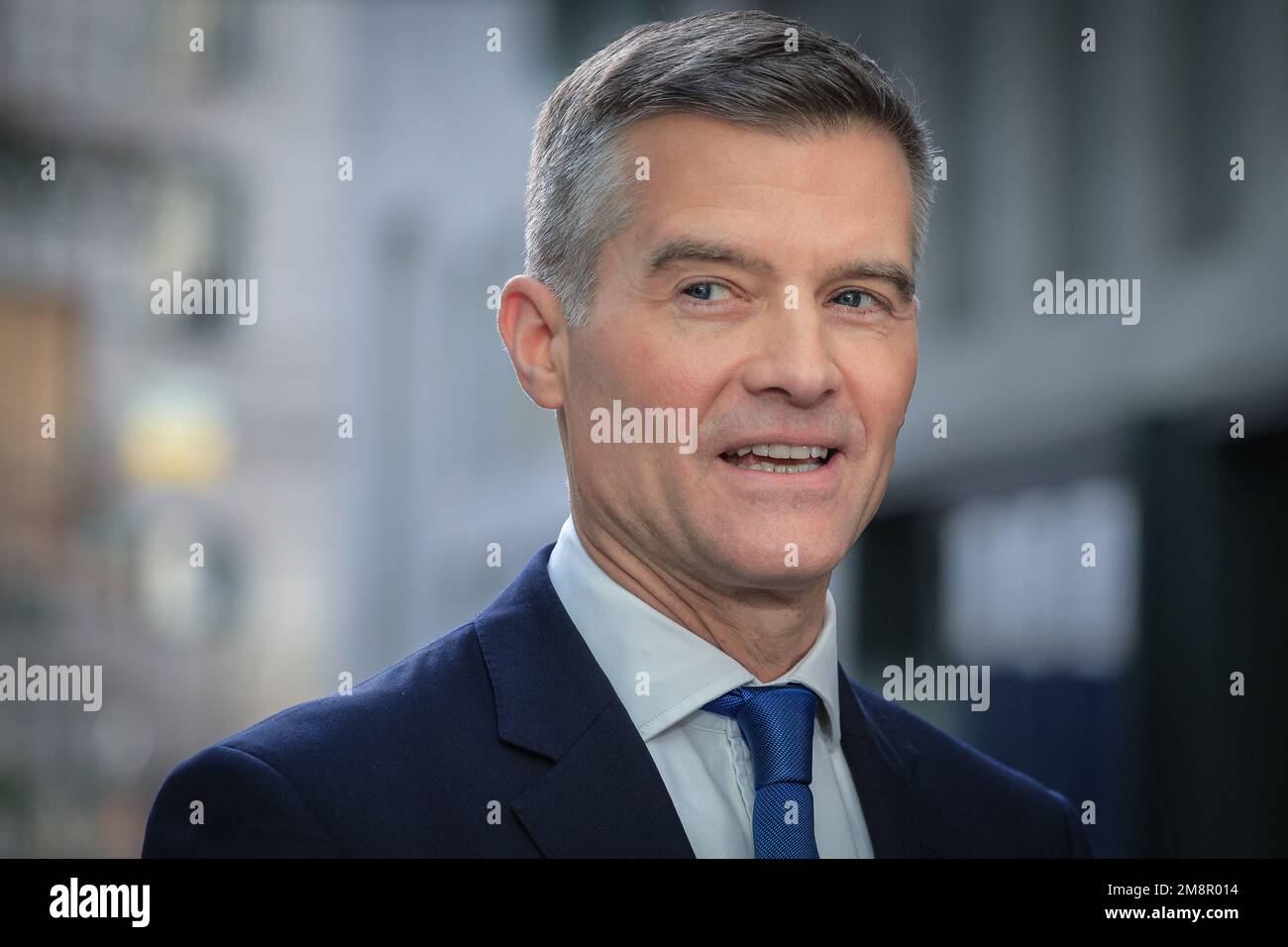 London, UK. 15th Jan, 2023. Mark Harper, MP, Transport Secretary ...