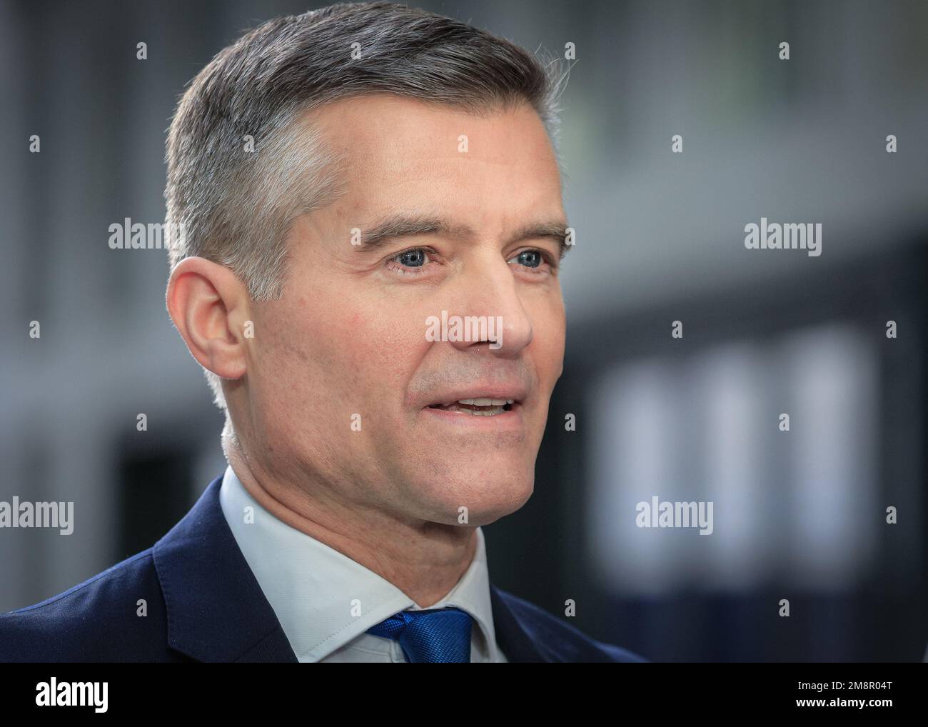 London, UK. 15th Jan, 2023. Mark Harper, MP, Transport Secretary ...