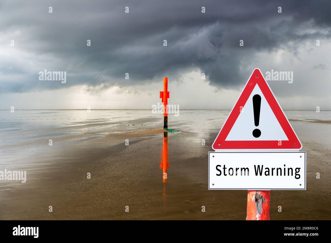 Strom Warning at the North Sea Stock Photo - Alamy