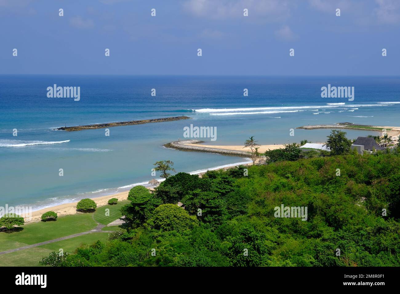 Indonesia Bali - View from Hilton Hotel to Nusa Dua Beach Stock Photo ...