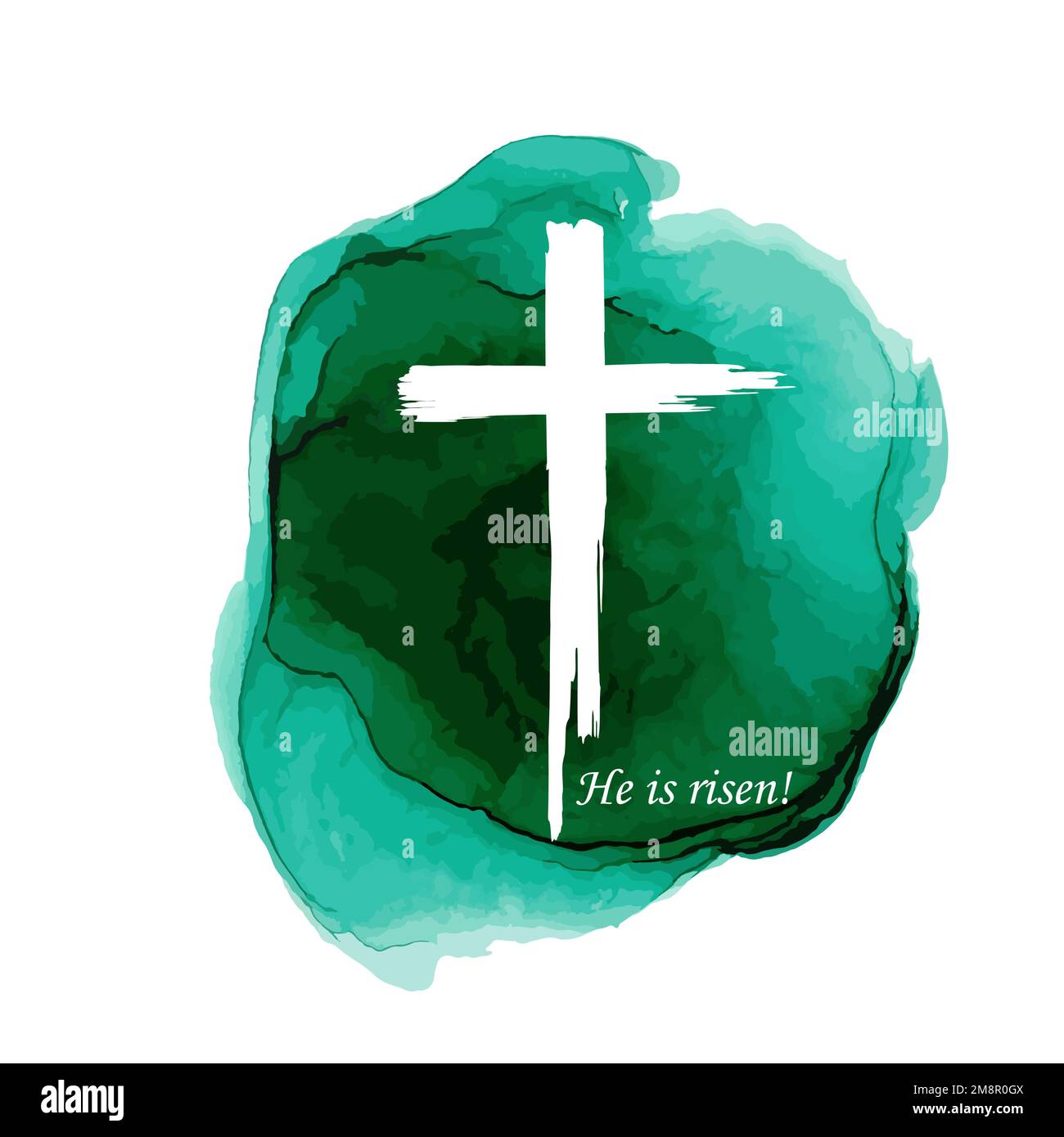 He is risen. Vector illustration. Symbol for congratulations on the ...