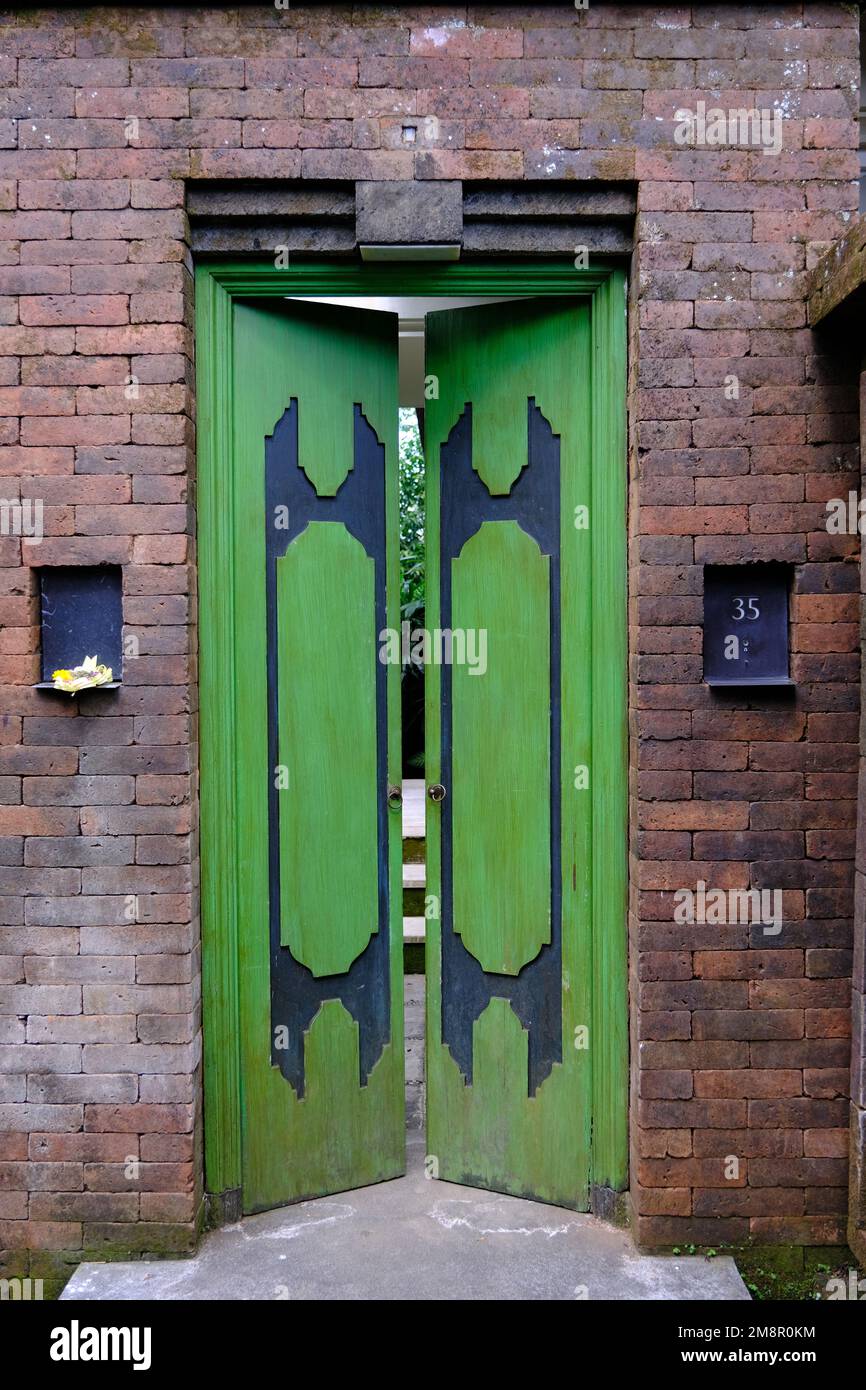 Indonesia Bali - Ubud house entrance gate Stock Photo - Alamy