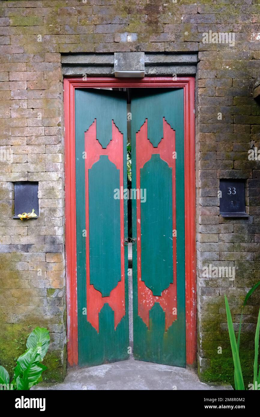 Indonesia Bali - Ubud house entrance gate Stock Photo - Alamy