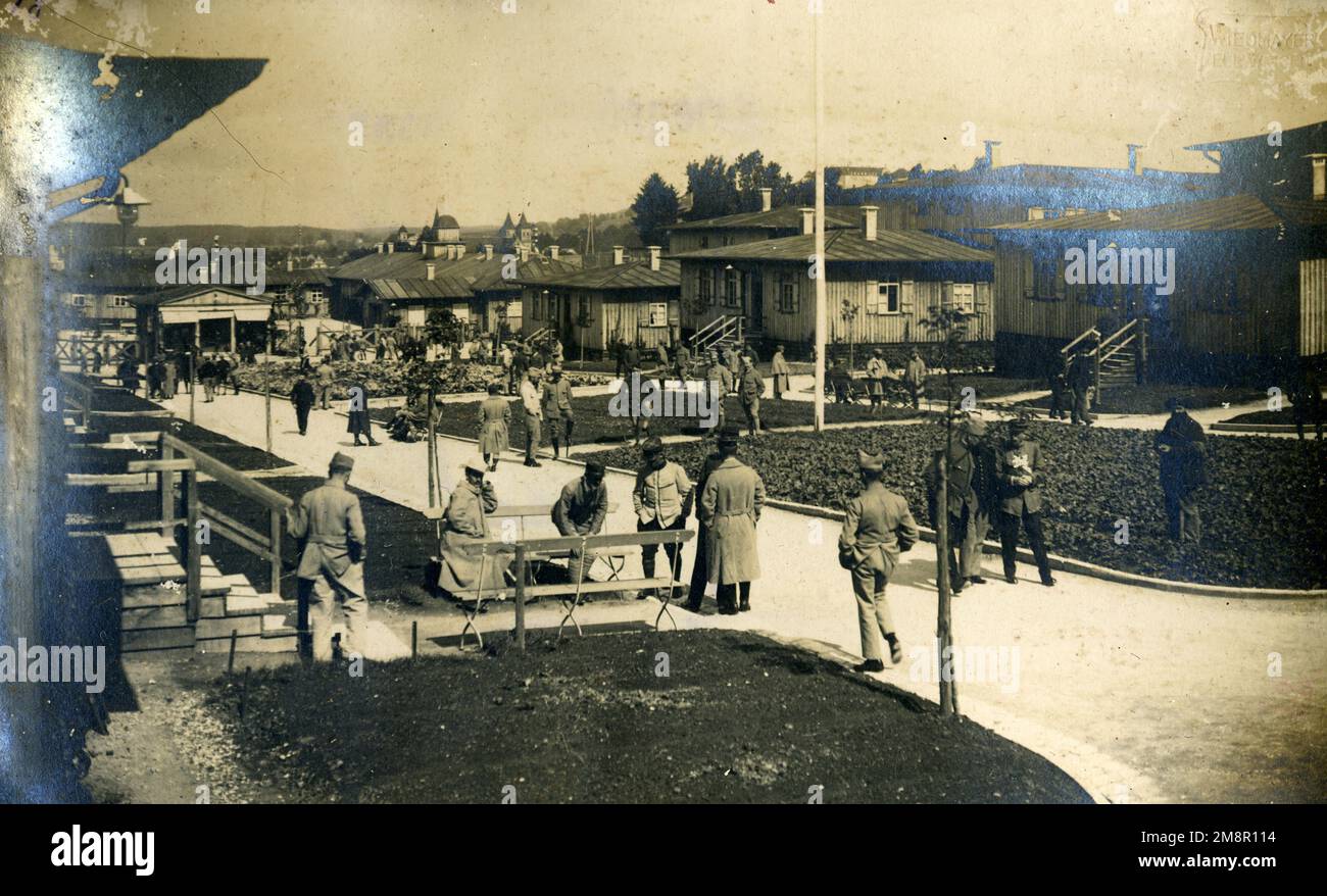 ww1 period, italian pow camp in north of Italy - prisoners of war Stock ...