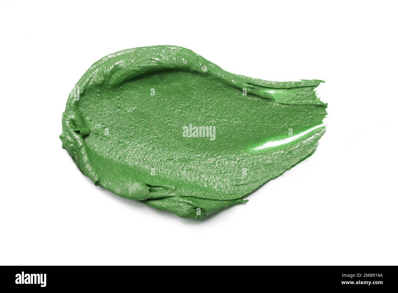 Natural cosmetic face mud sample isolated on white. Skin clay smear ...