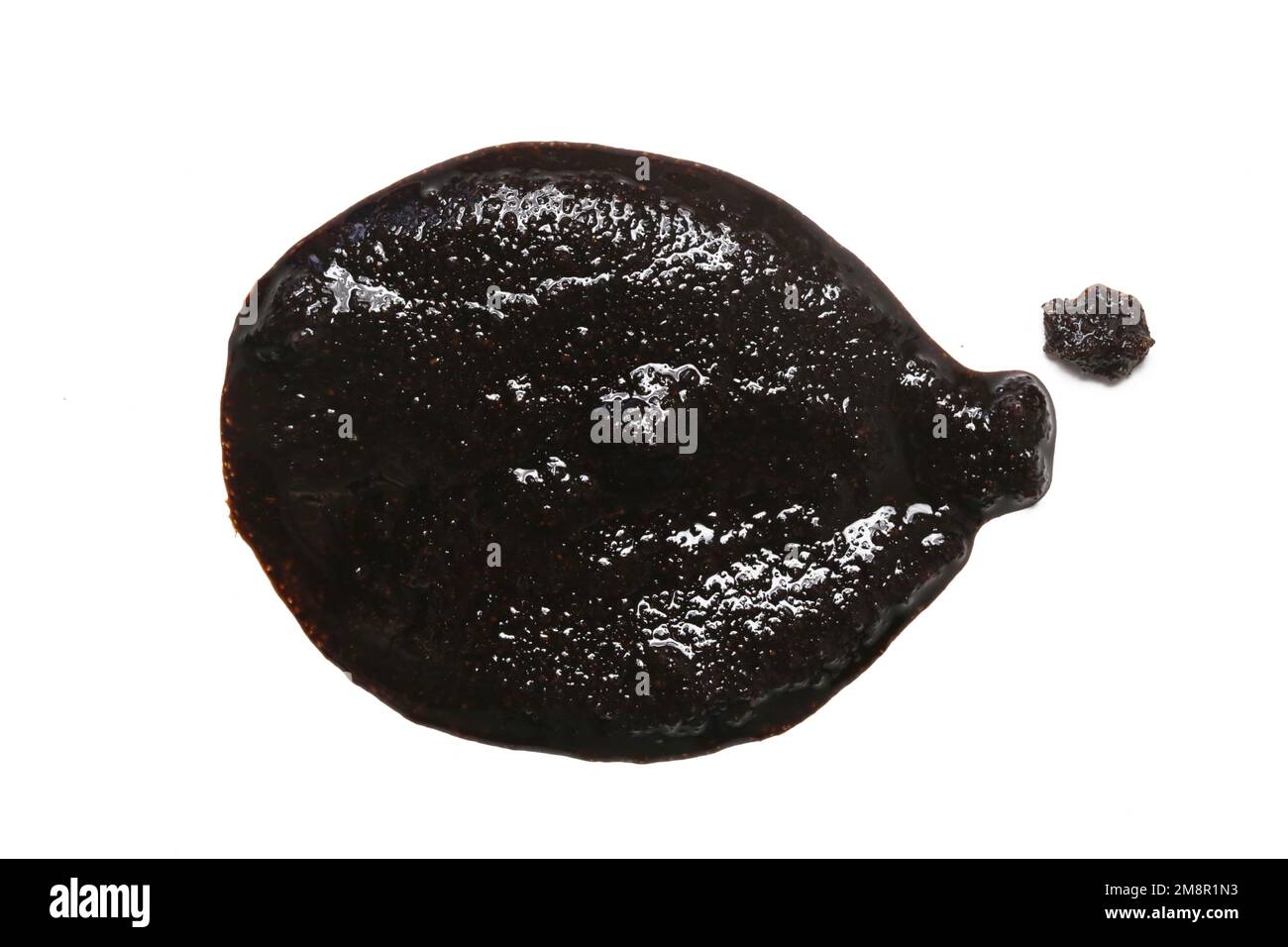 Coffee scrub, clay or charcoal face mask stroke isolated on whiteCoffee ...