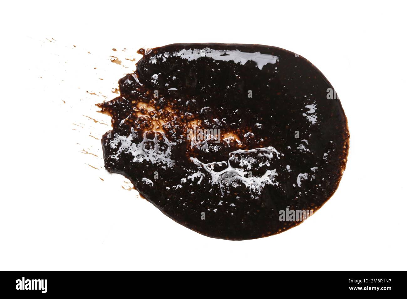 Coffee scrub, clay or charcoal face mask stroke isolated on whiteCoffee ...