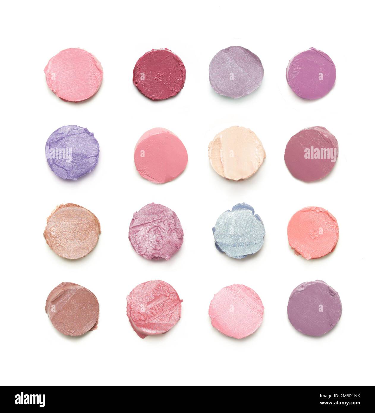 Lipstick and eyeshadow cuts isolated on white background Stock Photo ...