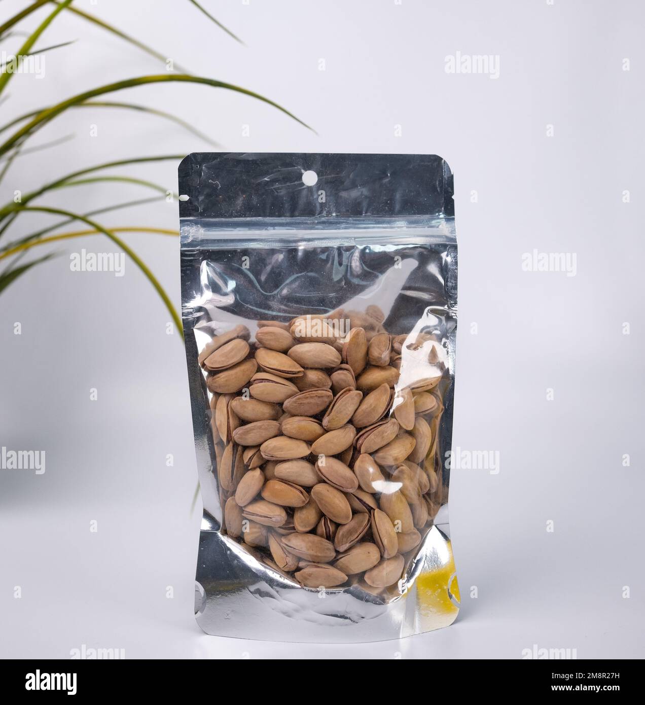 Unpeeled Pistachios in A Doypack or Plastic Package. Pistachios ...