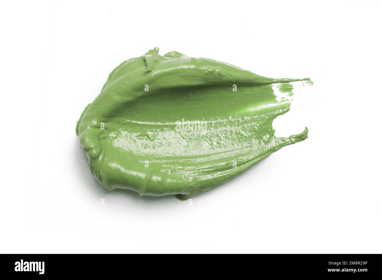 Natural cosmetic face mud sample isolated on white. Skin clay smear ...