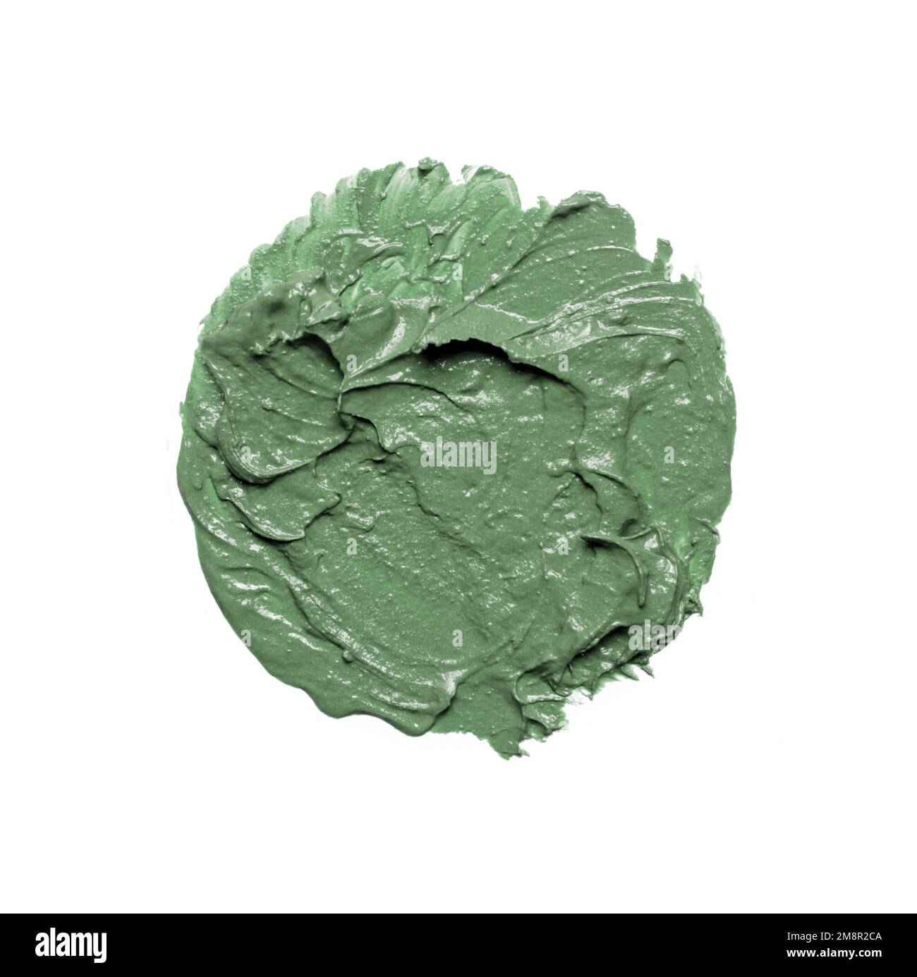 Natural cosmetic face mud sample isolated on white. Skin clay smear ...