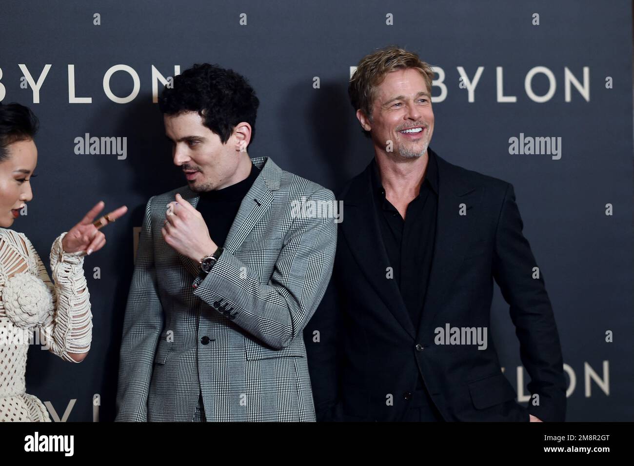 Paris, France. 15th Jan, 2023. Director Damien Chazelle and Brad Pitt ...