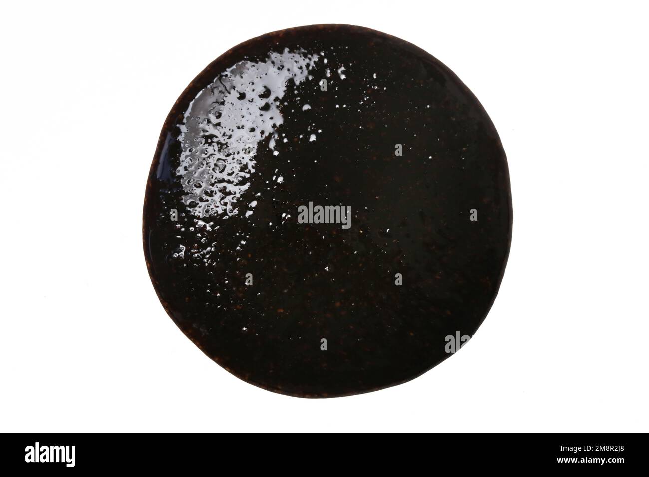 Coffee scrub, clay or charcoal face mask stroke isolated on whiteCoffee ...