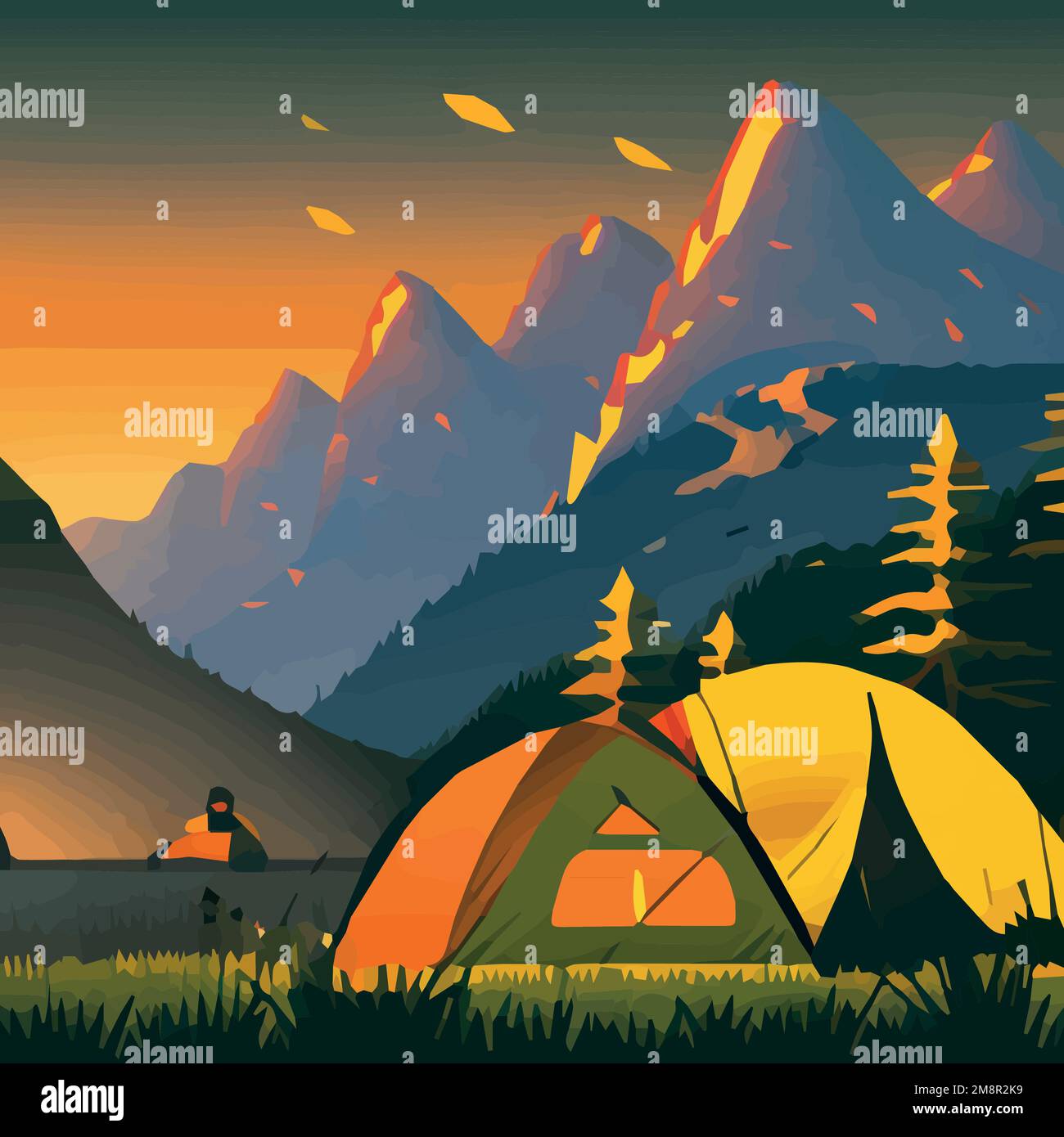 Summer Camping Background