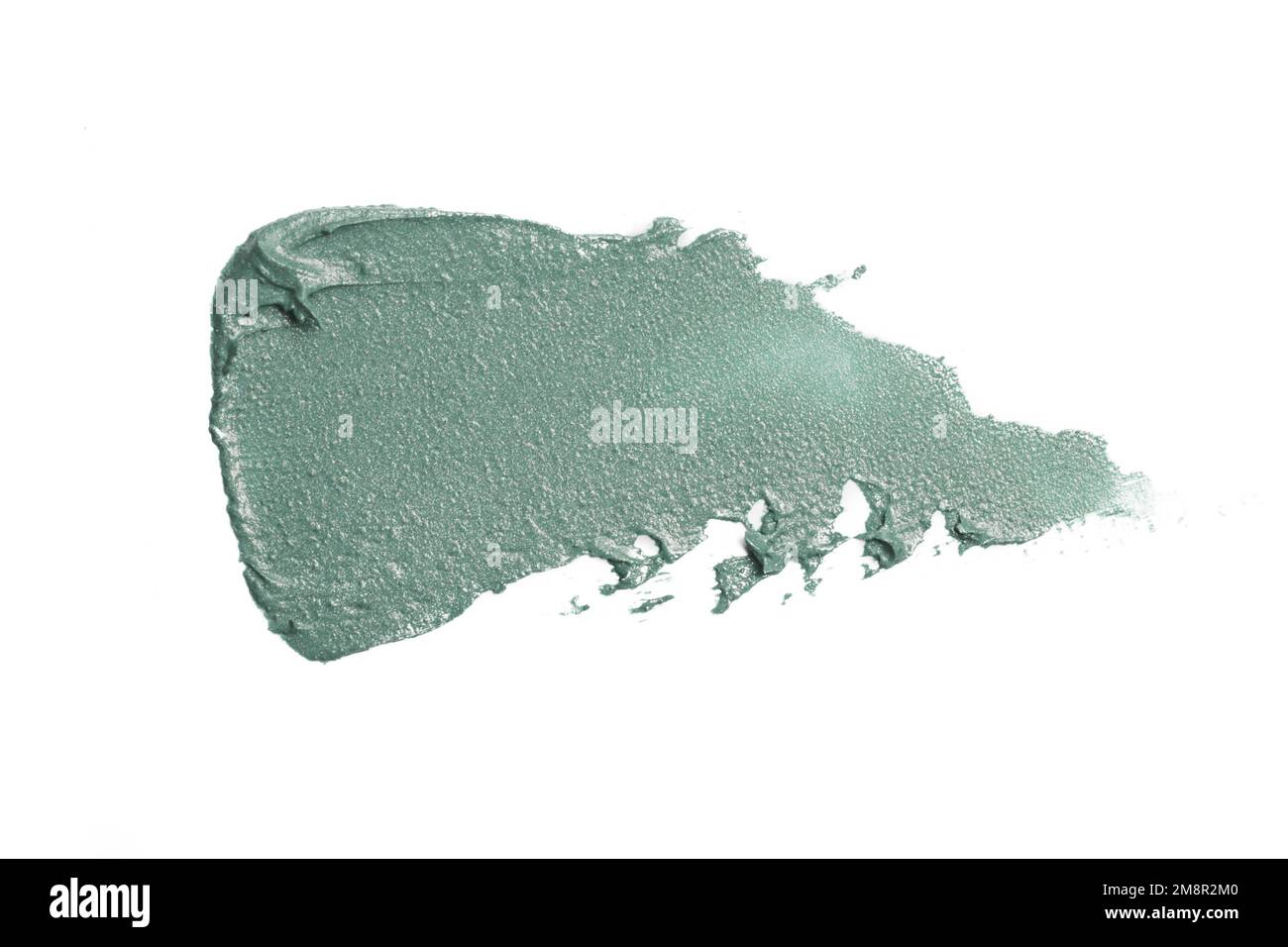 Natural cosmetic face mud sample isolated on white. Skin clay smear ...