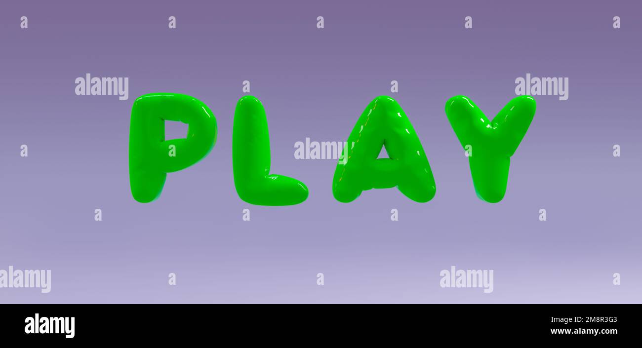 Play balloons letters hi-res stock photography and images - Alamy