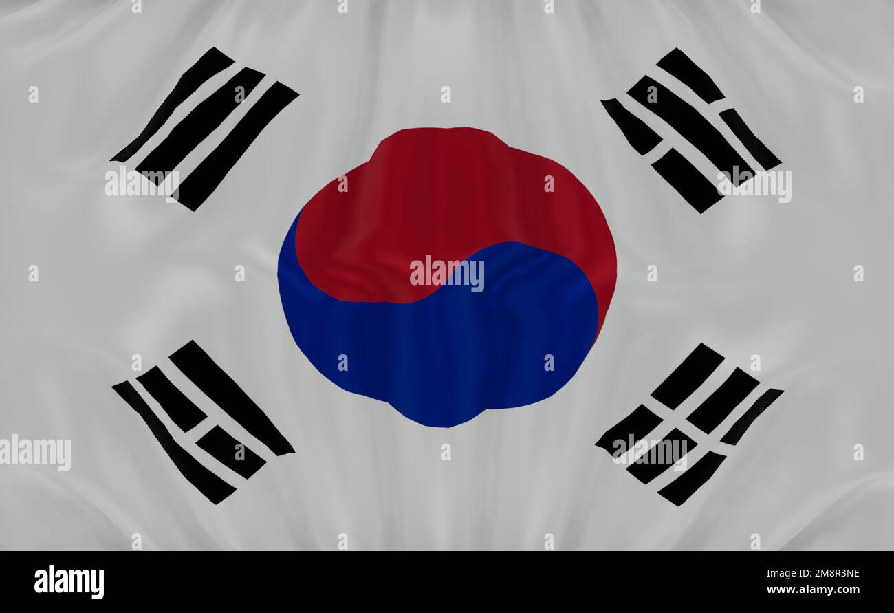 An illustration of the national flag of South Korea, also known as the ...
