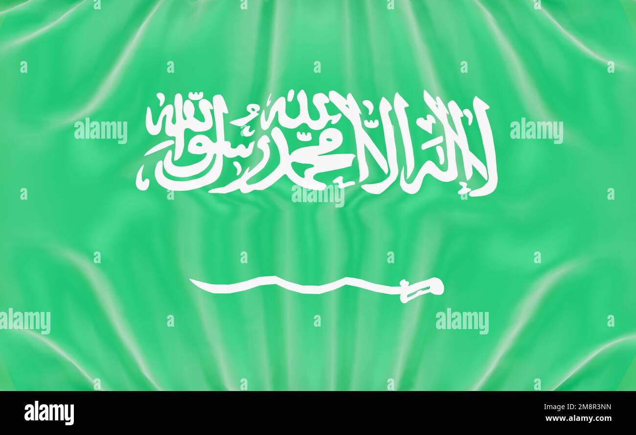 An illustration of the flag of Saudi Arabia Stock Photo - Alamy