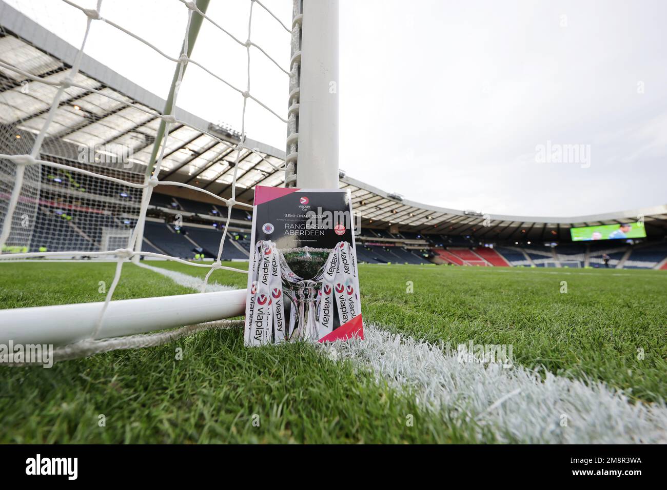 A general view of the match day program ahead of the Viaplay Cup semi ...