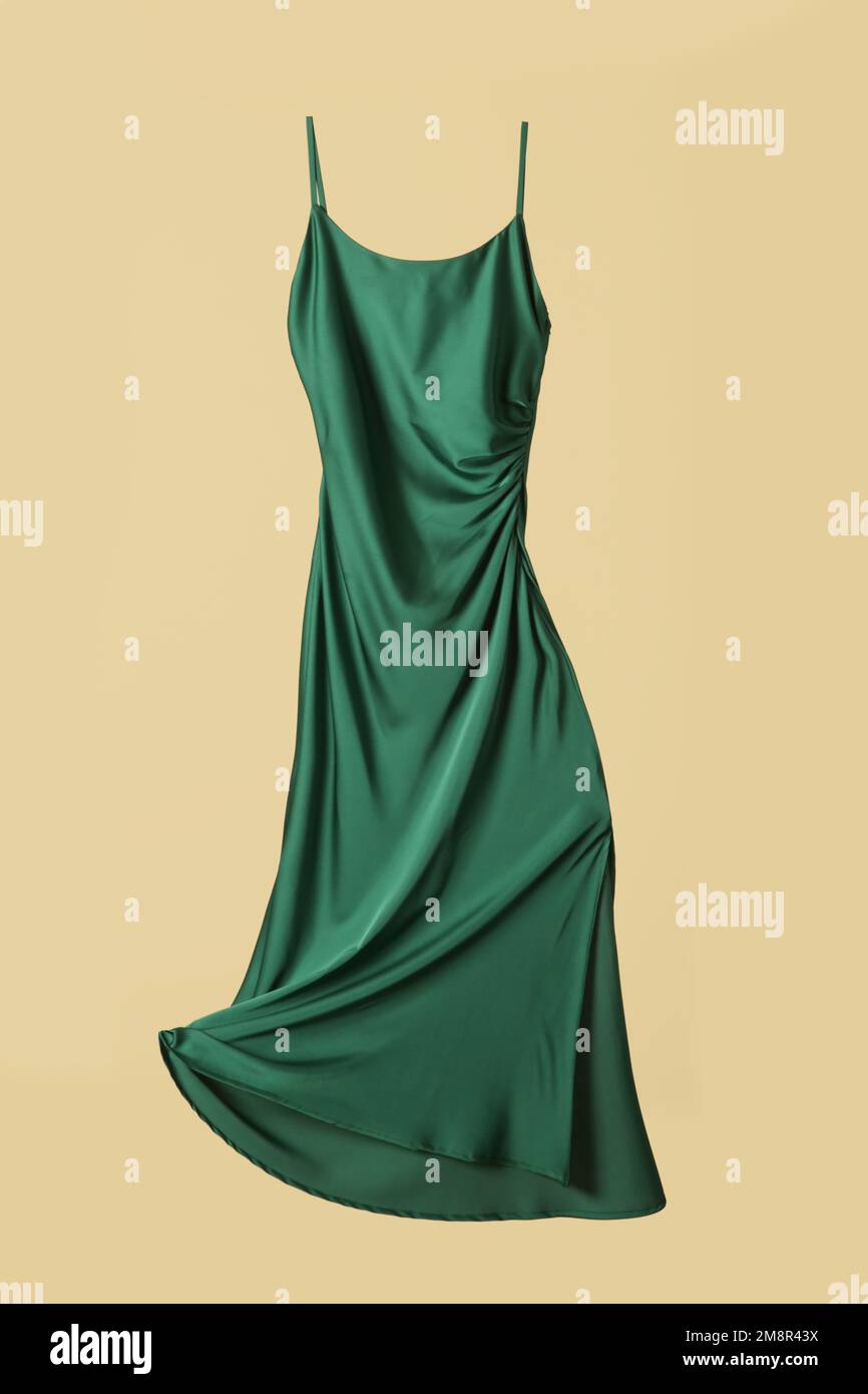 Studio shot of floating long silk camisole dress Stock Photo - Alamy