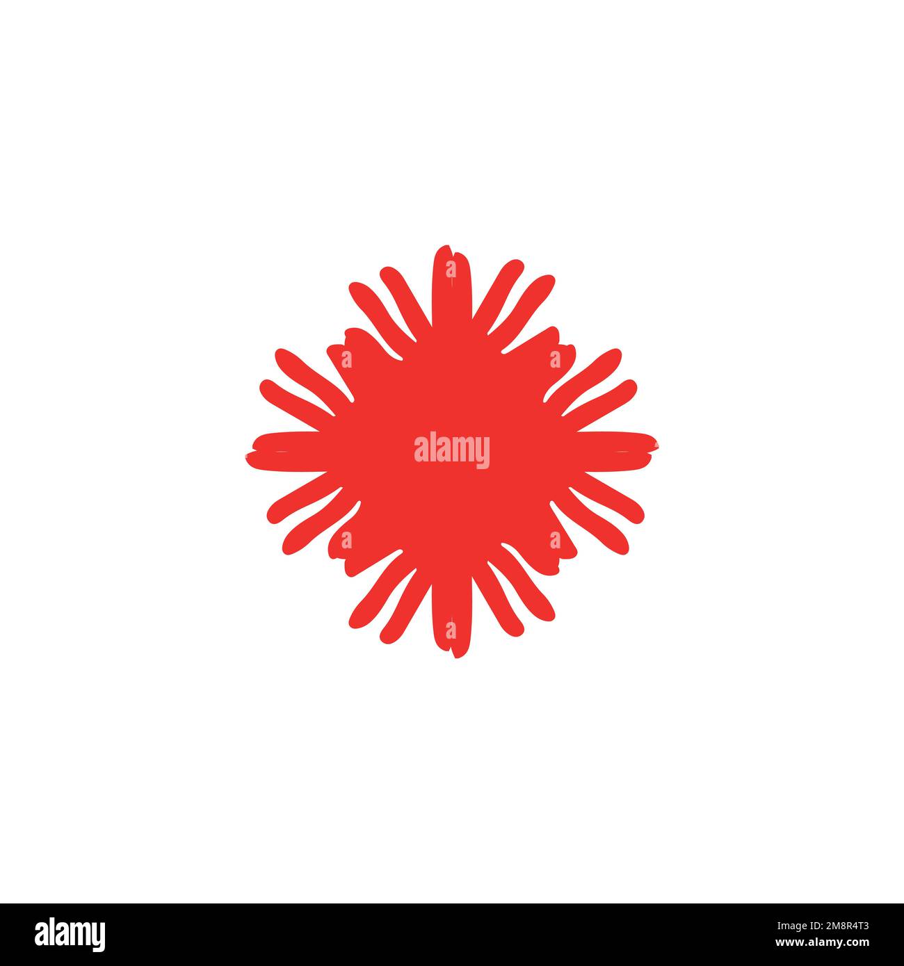 Red coral icon. Simple style underwater travel big sale poster ...