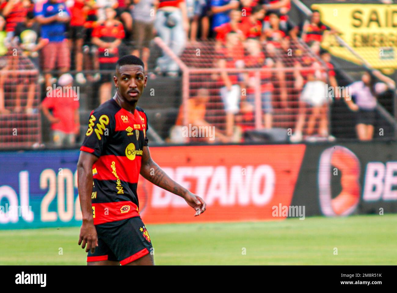 Recife, Brazil. 14th Jan, 2023. 0. Highlighted Striker Gabriel Santos ...