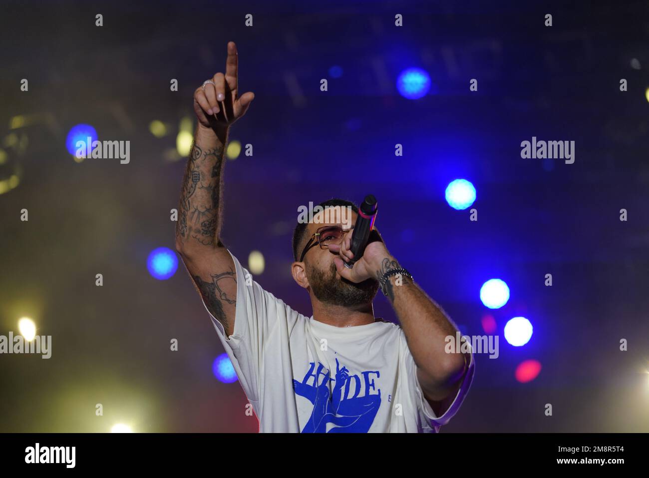 ISTANBUL, TURKIYE - AUGUST 14, 2022: Turkish singer Murda concert in ...