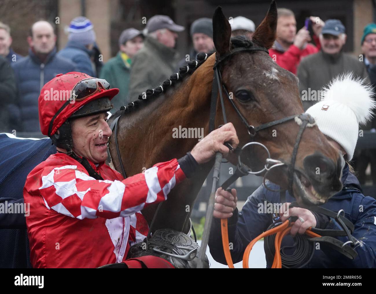 Davy Russell celebrates winning the Seamus & Annie Hughes Memorial ...