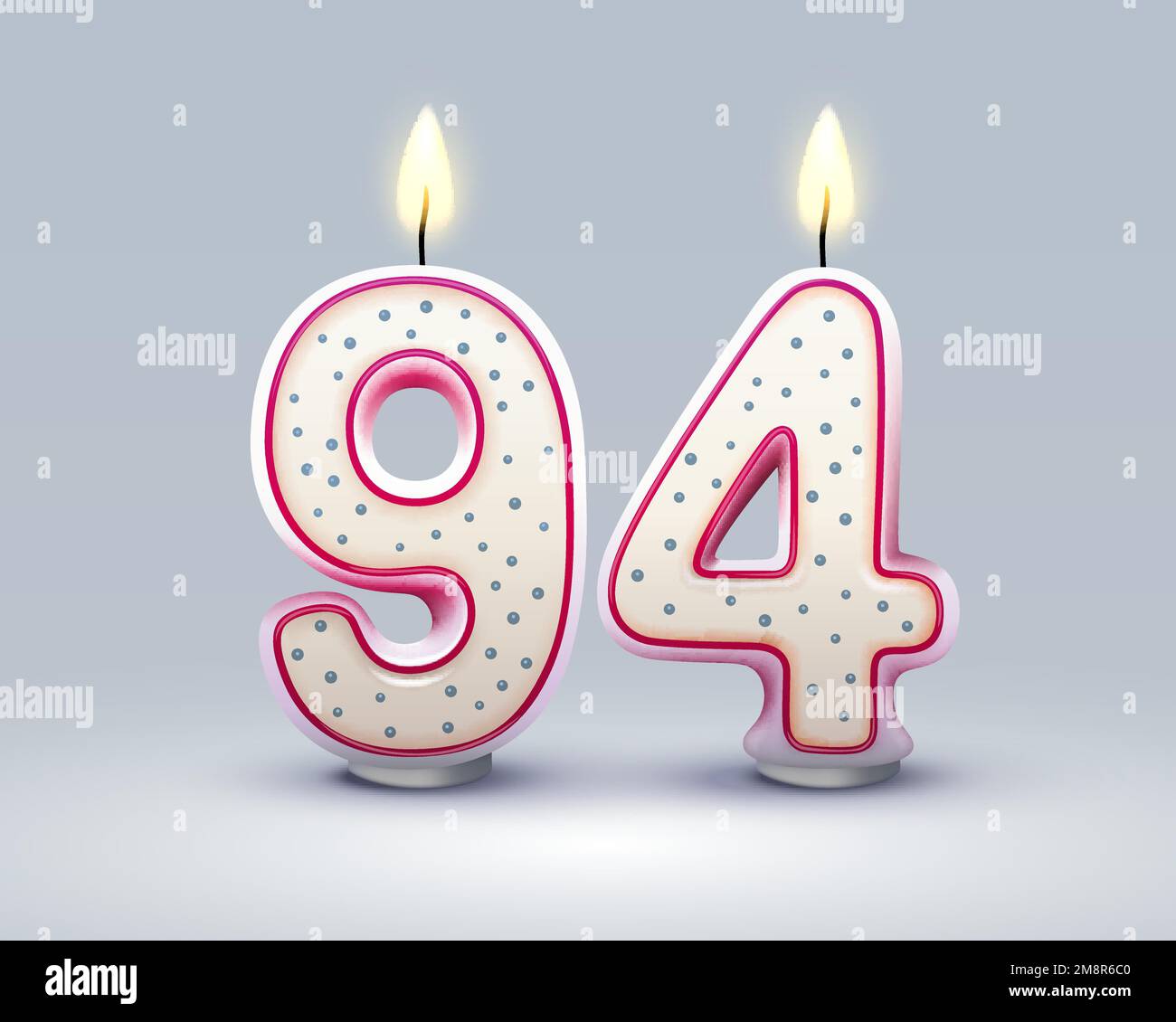 Happy Birthday years. 94 anniversary of the birthday, Candle in the ...