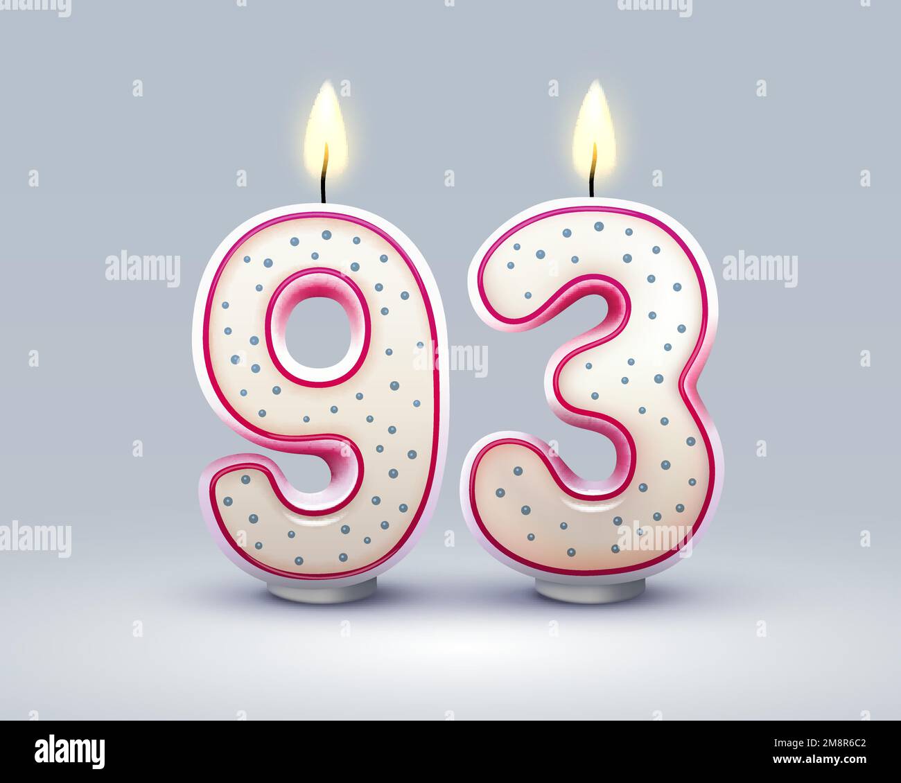 Happy Birthday years. 93 anniversary of the birthday, Candle in the ...