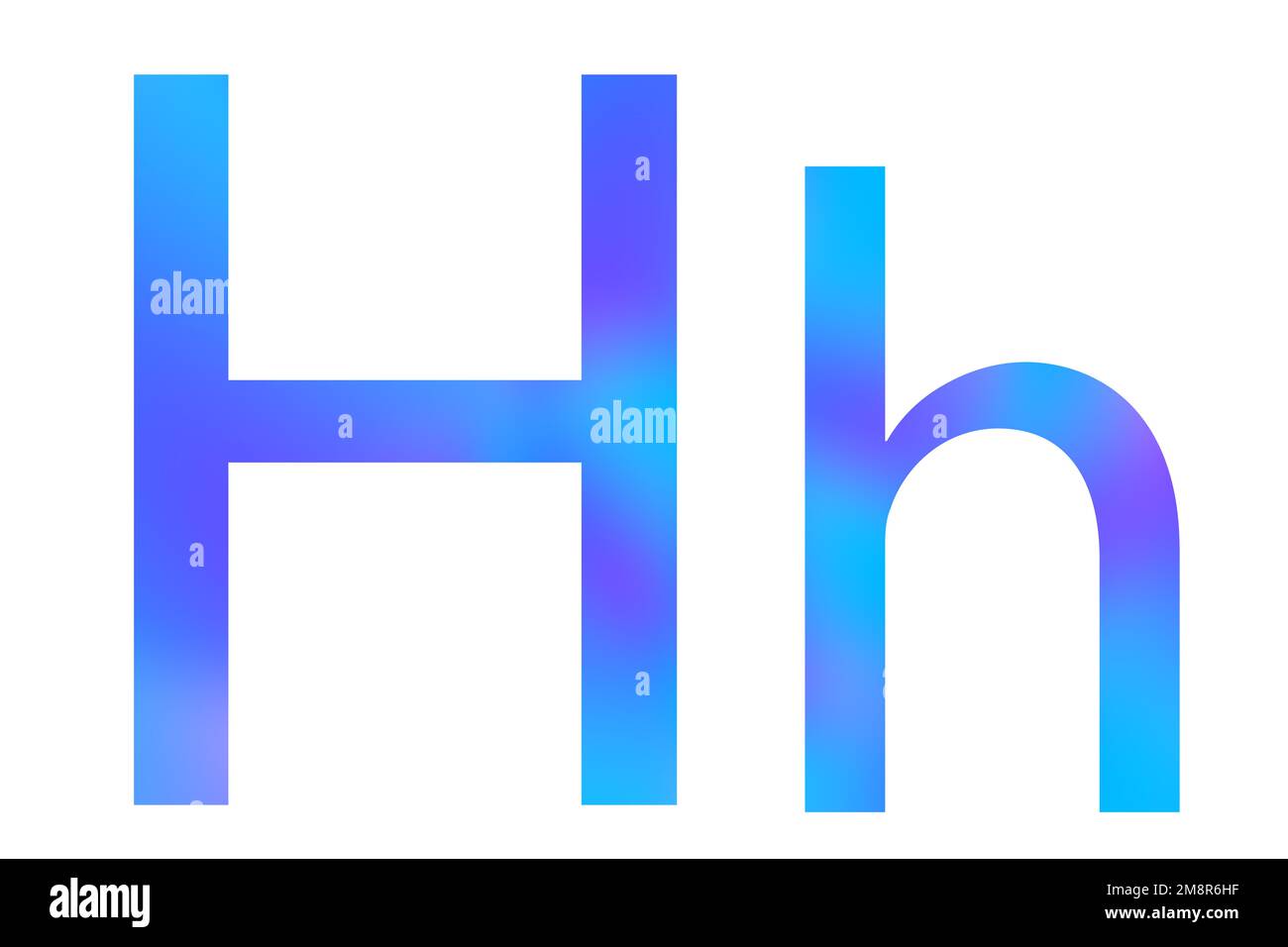 Letter H. Blue color with gradient. Classic font. Isolated on a white background Stock Photo - Alamy