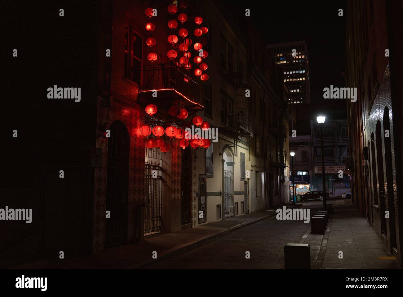A night view of alley in Chinatown, San Francisco Stock Photo - Alamy