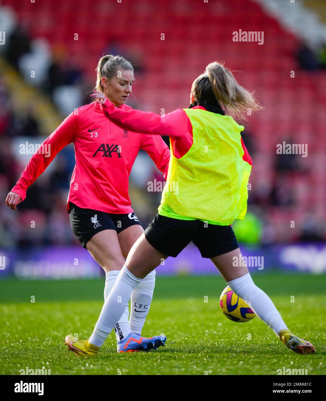 Leigh, UK. 15th Jan, 2023. Leigh, England, January 15th 2023: Liverpool ...