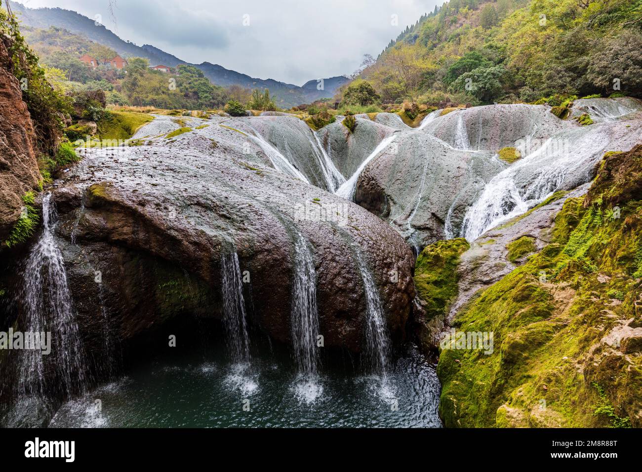 Huangguoshu waterfall in guizhou anshun seven-star bridge sank beach ...