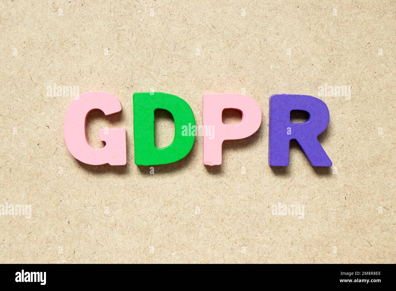 Color alphabet letter in word GDPR (General Data Protection Regulation ...