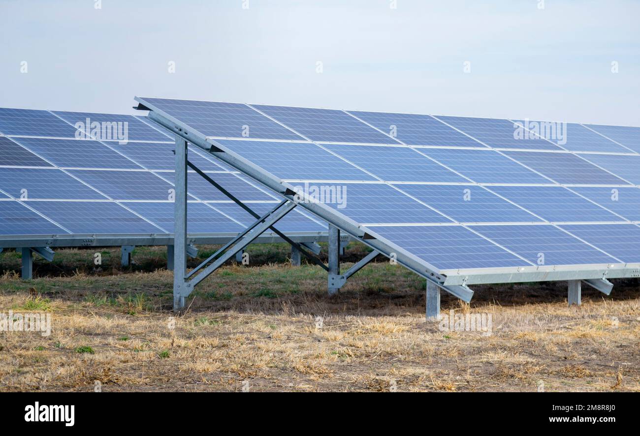 Large Solar Panels Solar Power Plants. Green energy power. Solar power ...