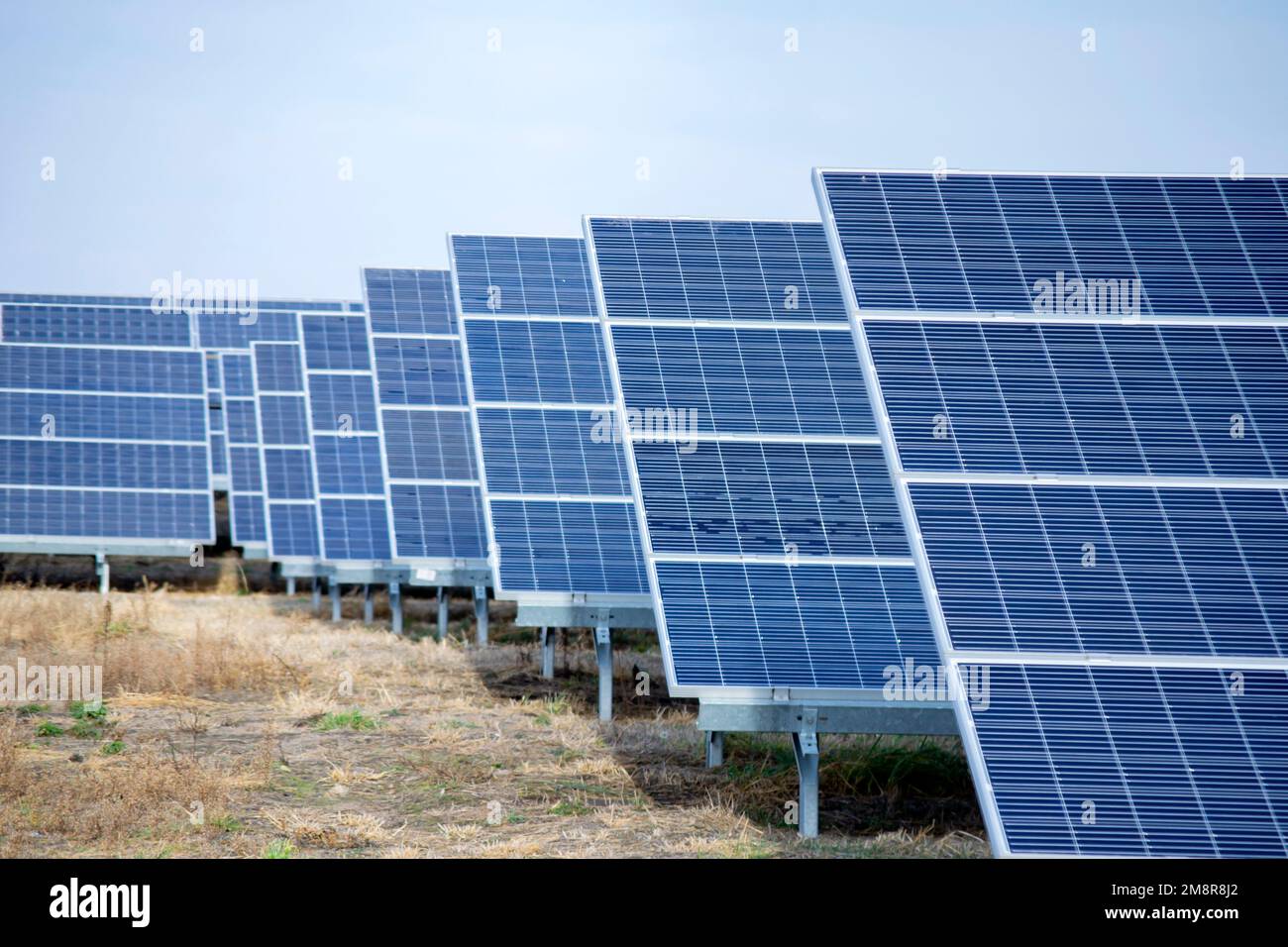 Large Solar Panels Solar Power Plants. Green energy power. Solar power ...