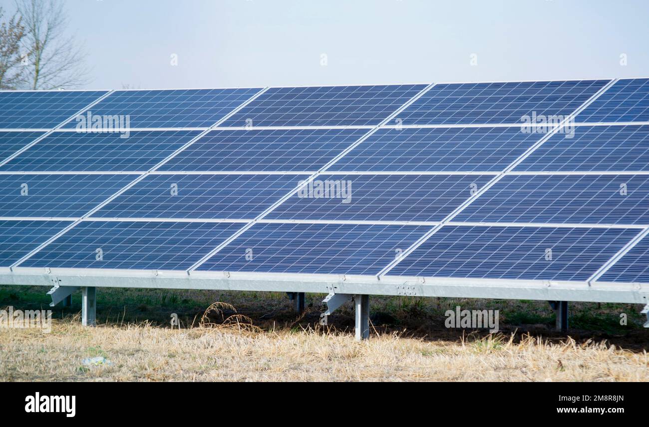 Large Solar Panels Solar Power Plants. Green energy power. Solar power ...
