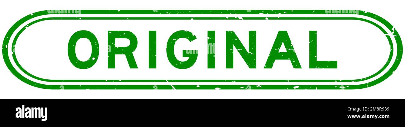 Grunge green original word rubber seal stamp on white background Stock ...