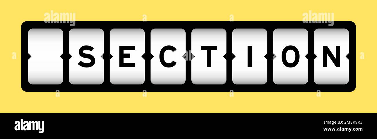 Black color in word section on slot banner with yellow color background ...