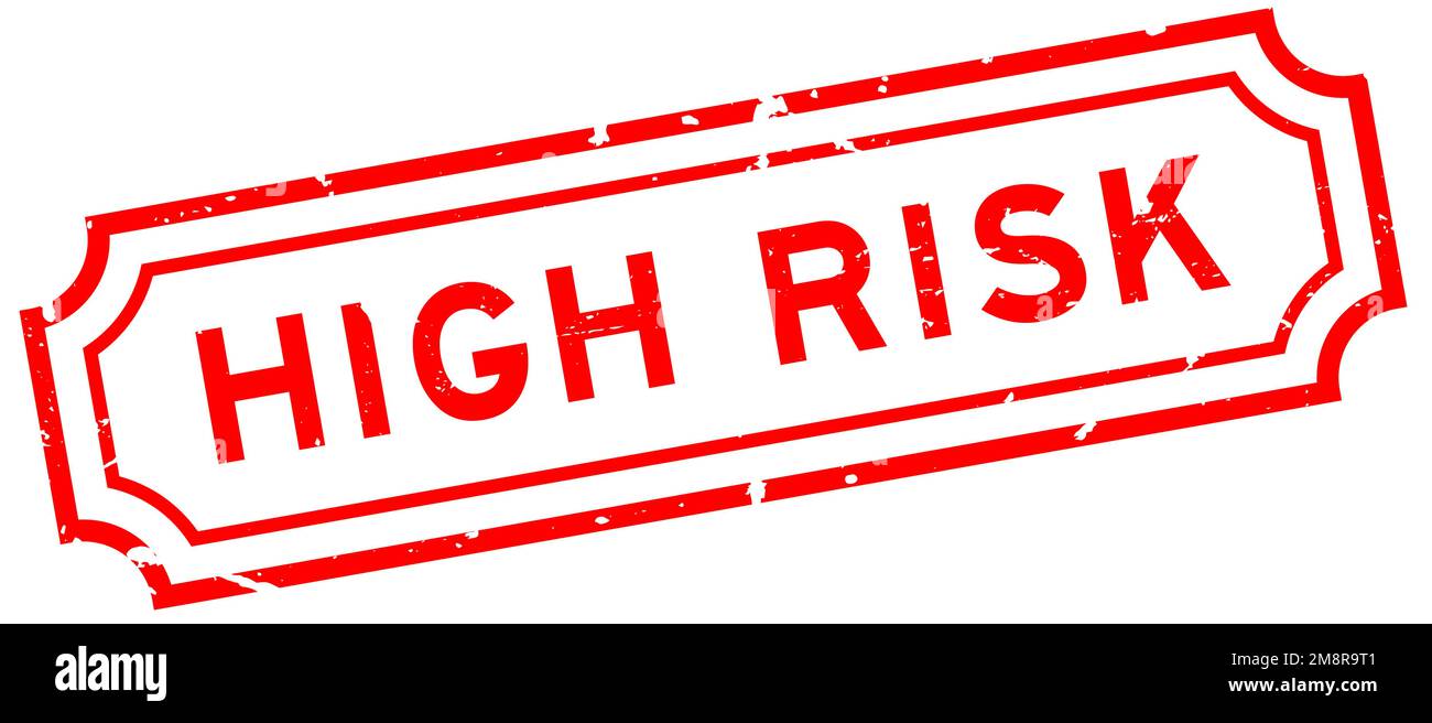 Grunge red high risk word rubber seal stamp on white background Stock Vector Image & Art - Alamy