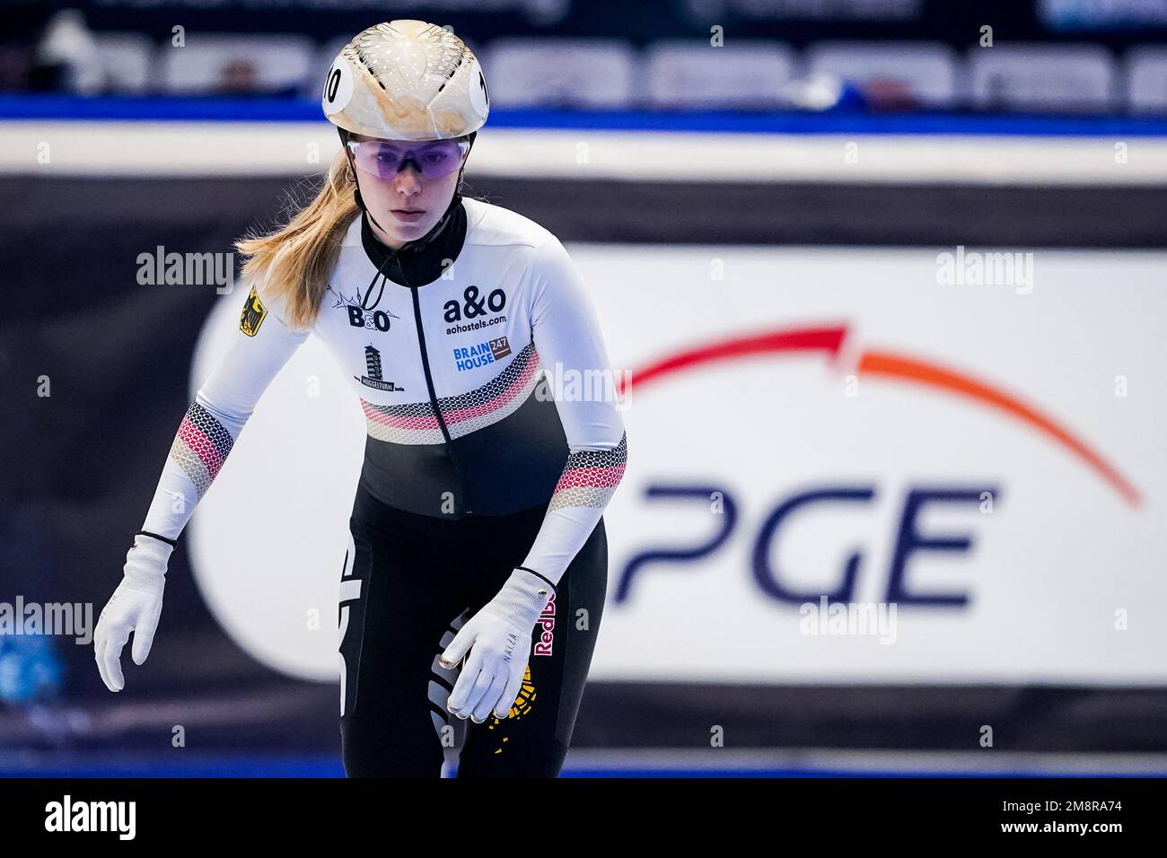 GDANSK, POLAND - JANUARY 15: Anna Seidel of Germany before competing in ...