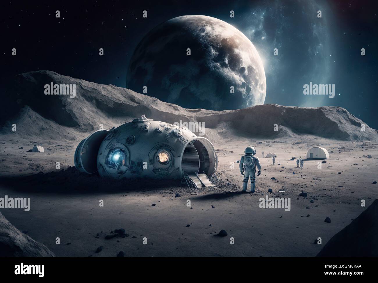 Moon realistic hi-res stock photography and images - Alamy