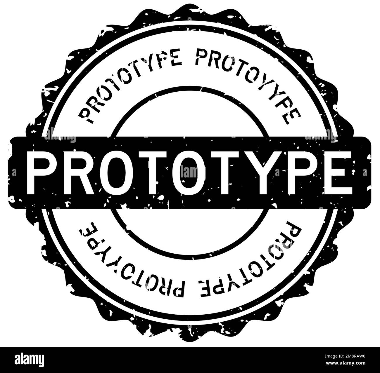 Grunge black prototype word round rubber seal stamp on white background Stock Vector Image & Art ...