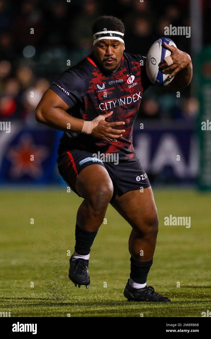 Eroni Mawi of Sacacens during the Heineken Champions Cup match at the ...