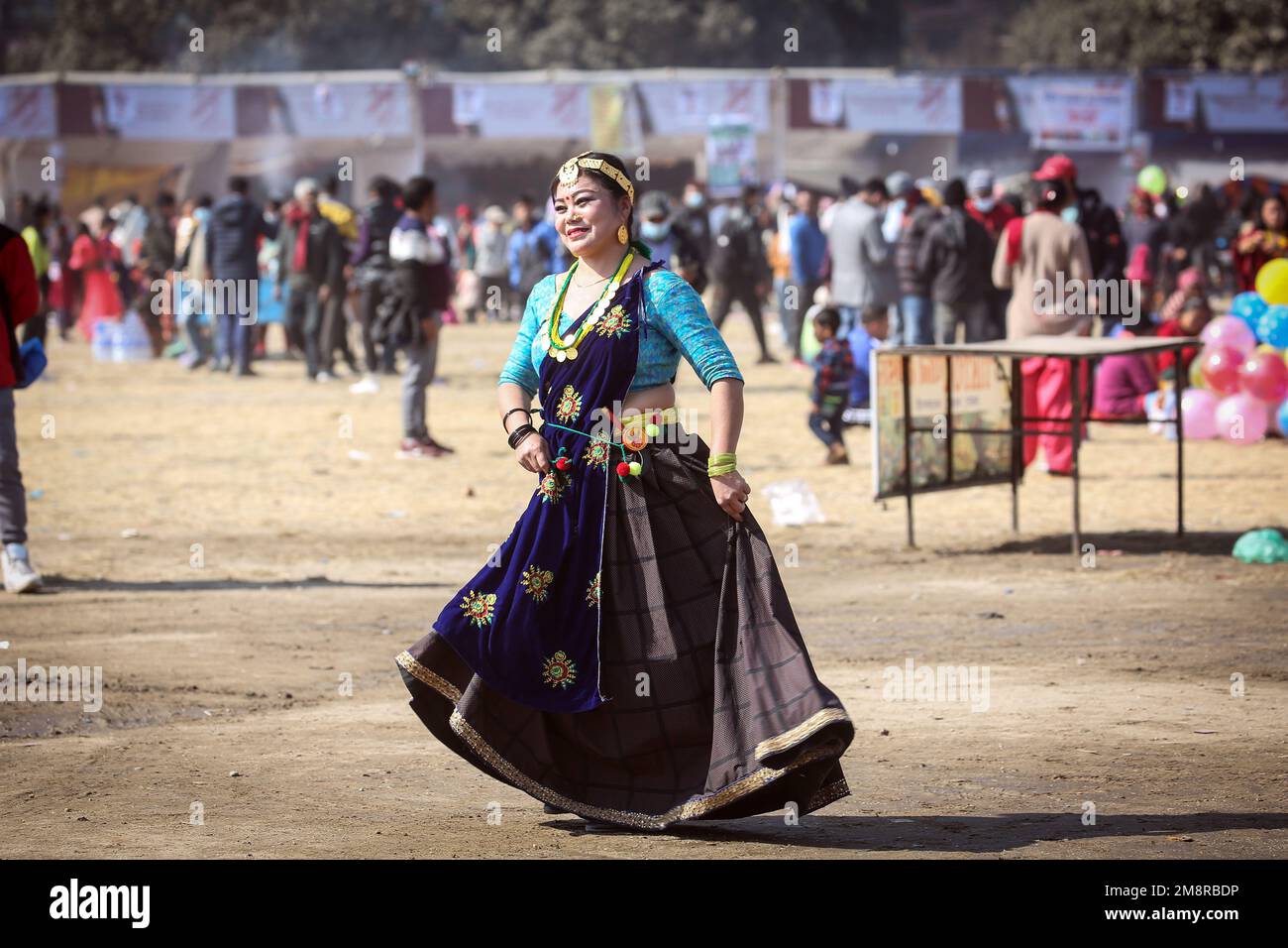 Kathmandu, Bagmati, Nepal. 15th Jan, 2023. A woman from from Magar ...