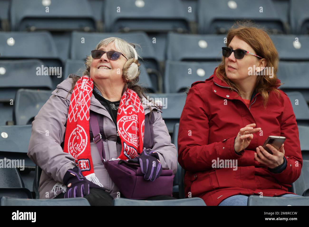 Aberdeen fans in the stands during the Viaplay Cup semi-final match at ...